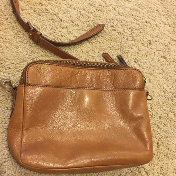Fossil | Bags | Fossil Cognac Genuine Leather Crossbody | Poshmark